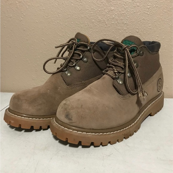 Wrangler | Shoes | Wrangler Tan Work Wear Steel Toe Boots Brown Suede ...